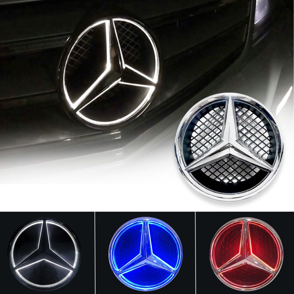 Mercedes Light Up Emblem Front Grille Illuminated Benz Emblem with ...