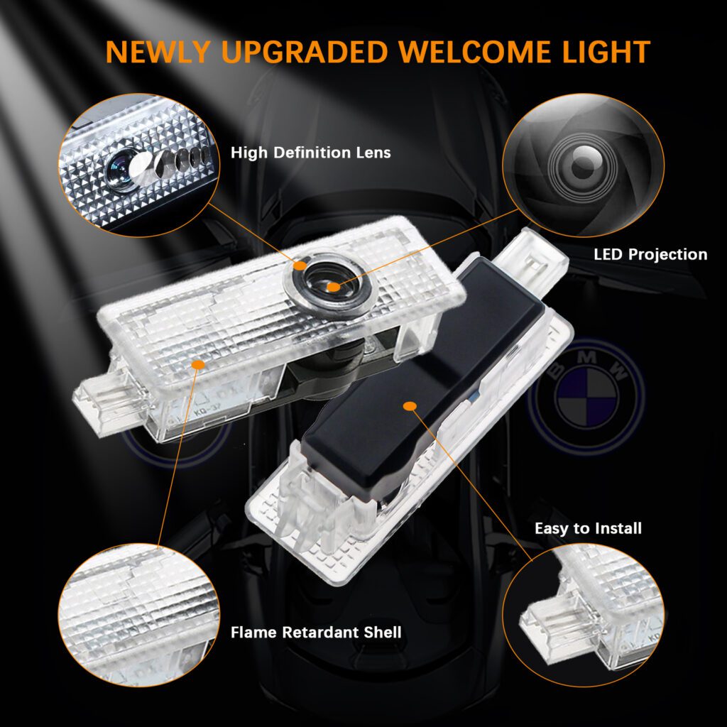 BMW Car Door Logo Projector Lights HD Puddle Lamps For 1 2 3 4 5 6 7 M ...